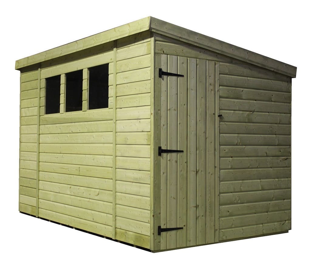 Empire 2500 10x4 Pent Garden Shed with a Single Door on Right Side ...