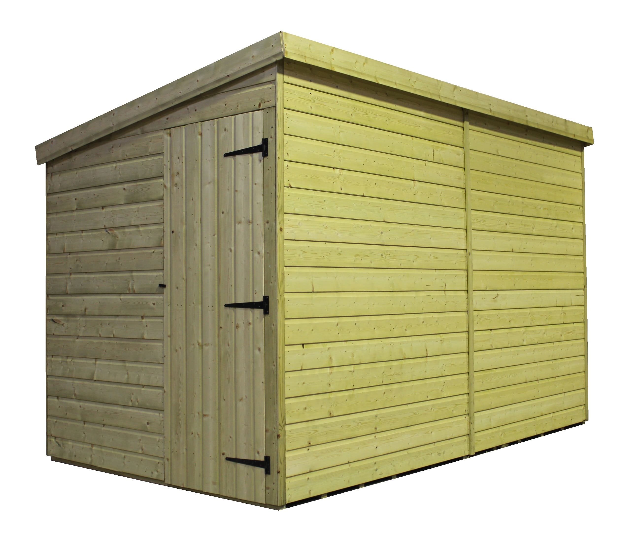 Empire 2000 12x6 Pent Garden Shed with a Single Doors on Both Side ...