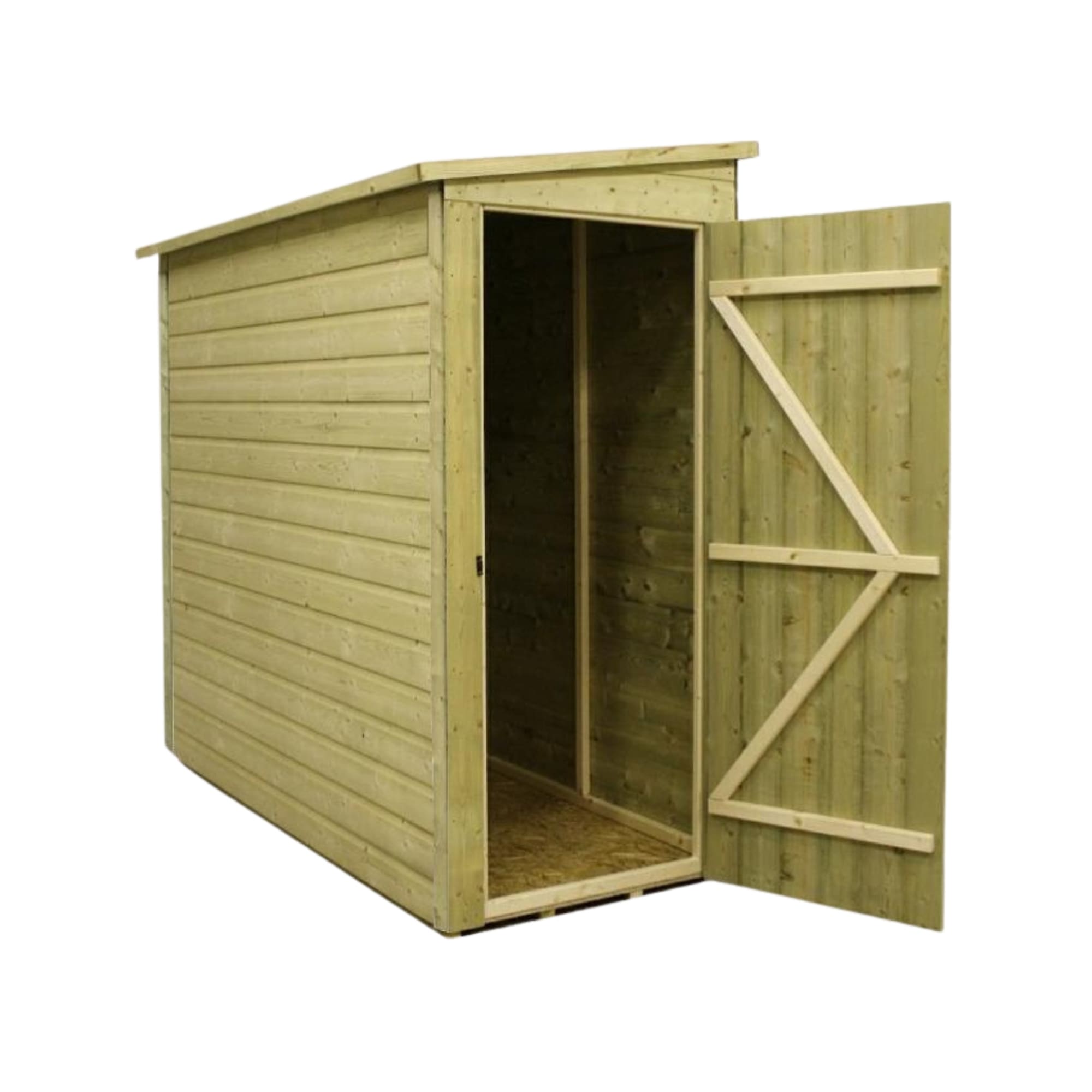 Empire 2200 5x3 Pent Garden Shed with a Single Door on Left Side Panel ...