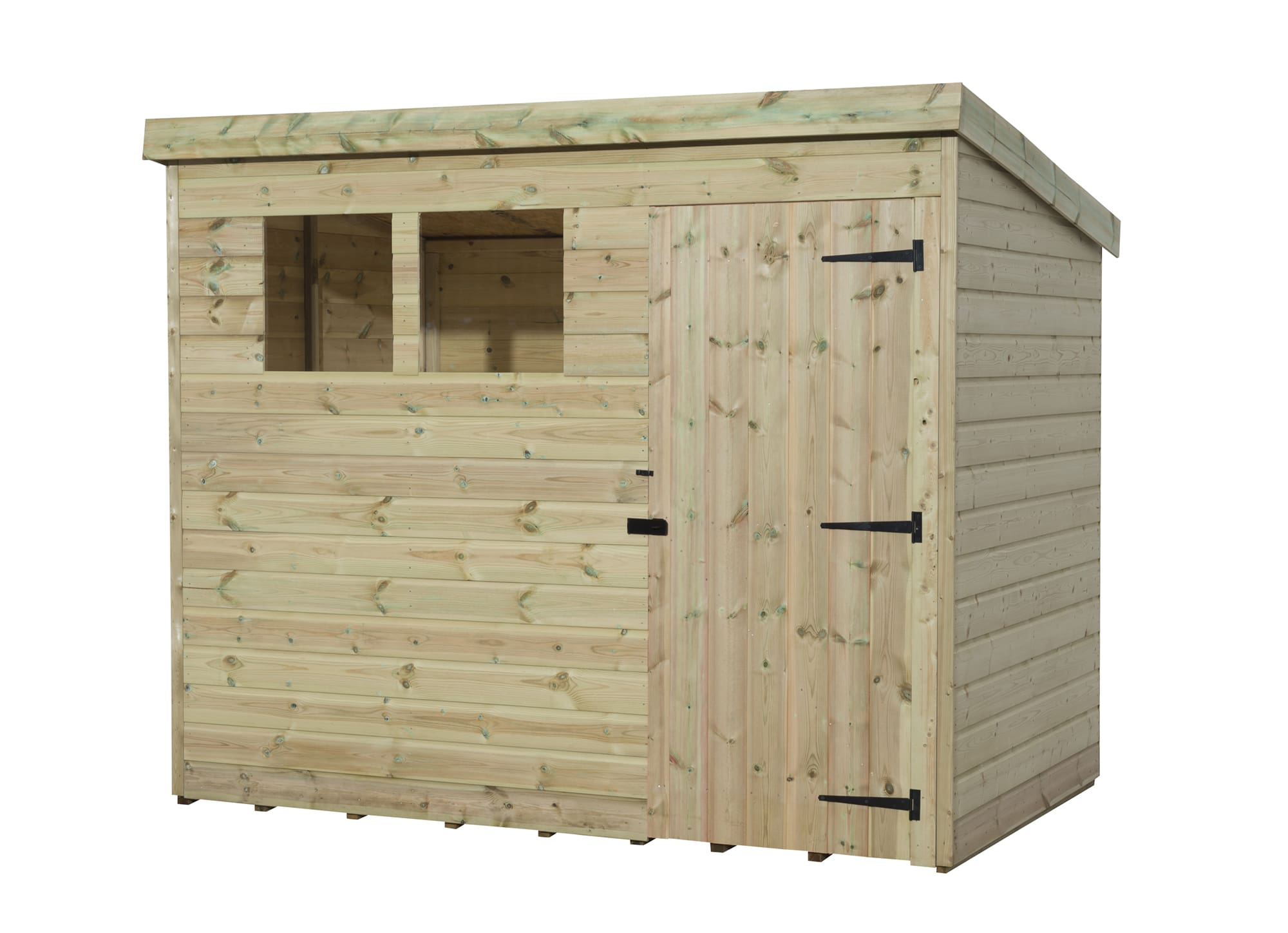 Empire 1500 9x3 Pent Garden Shed with Right Side Single Door With 2 ...