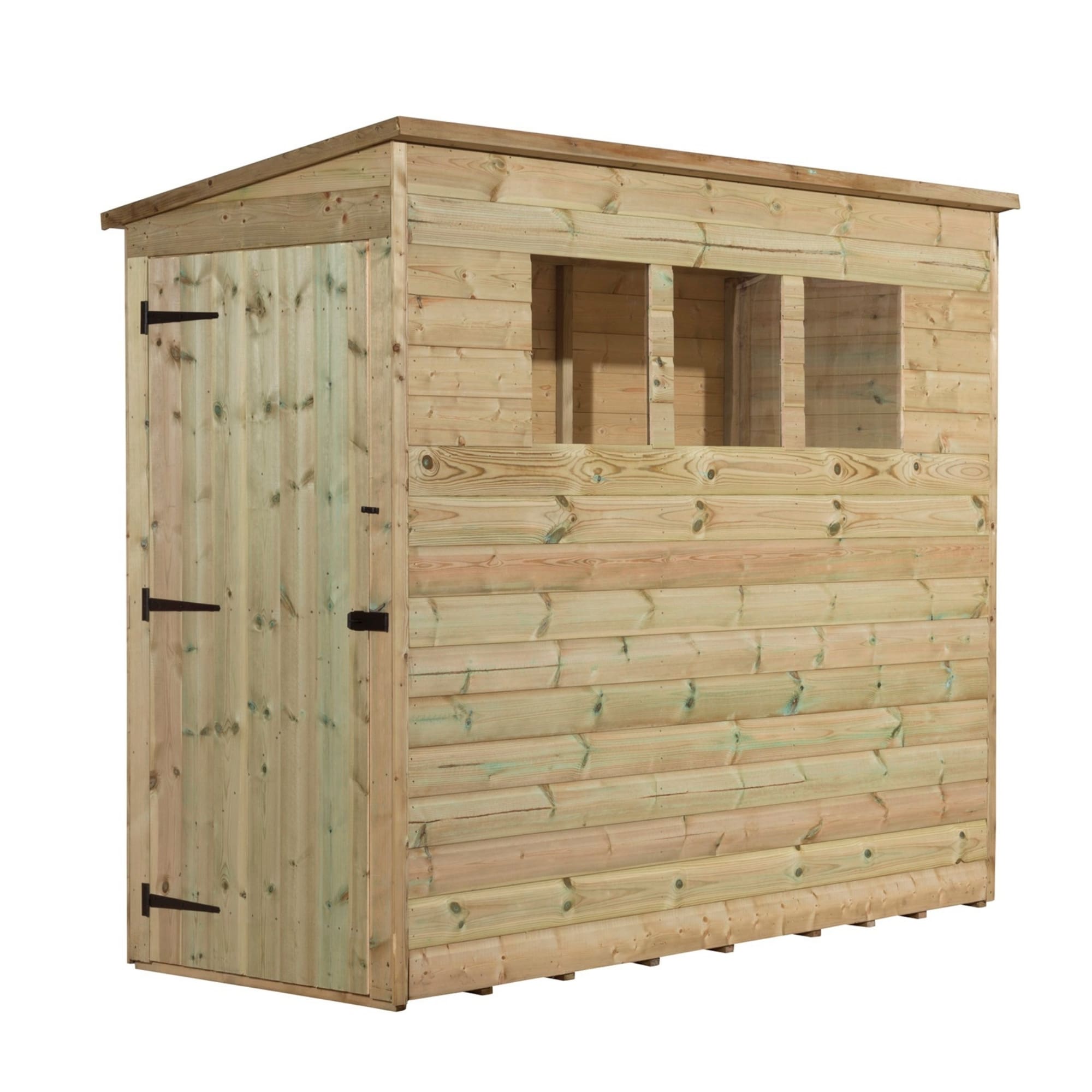 Empire 2600 6x3 Pent Garden Shed with a Single Doors on Both Side ...