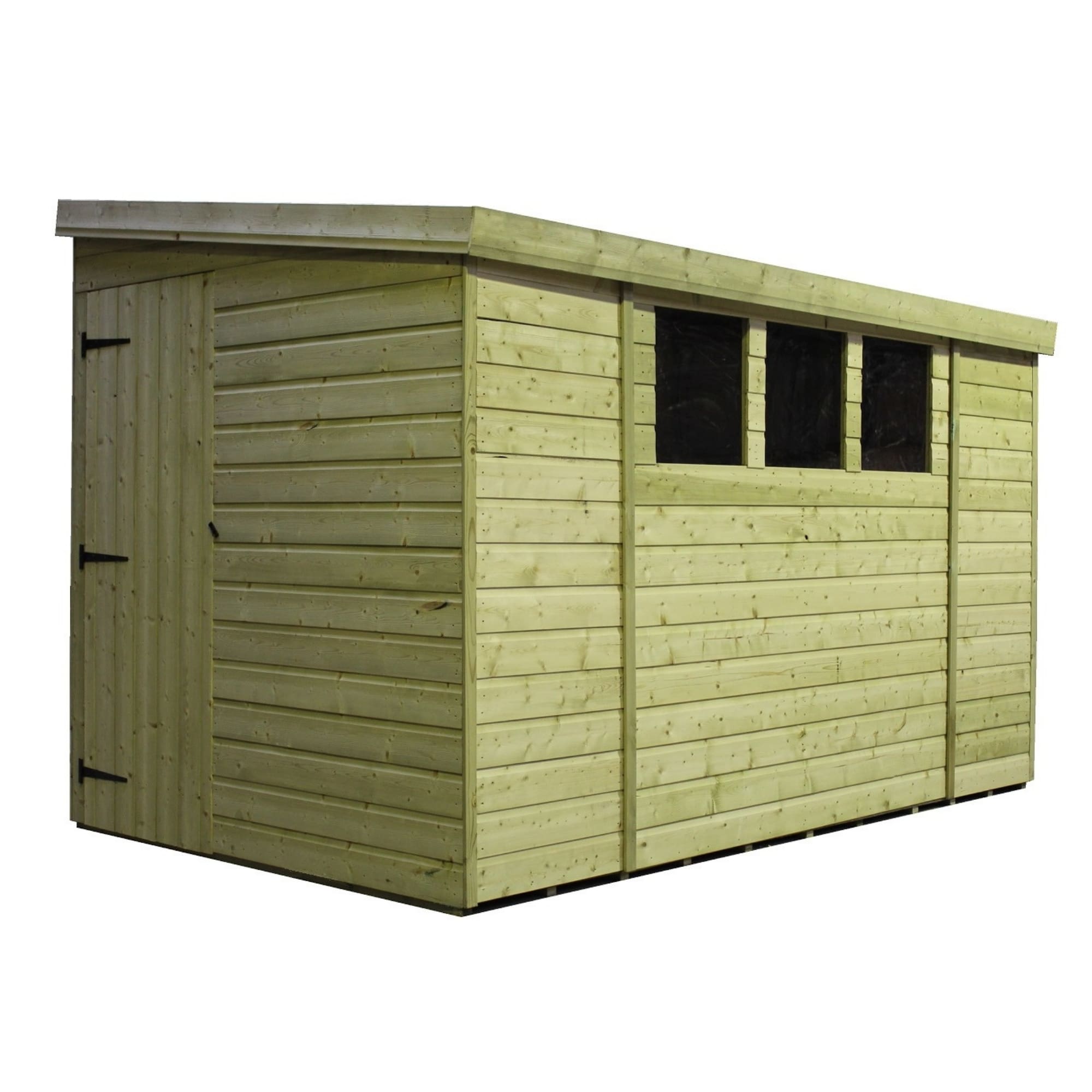 Empire 3000 9x6 Pent Garden Shed with a Single Doors on Both Side ...