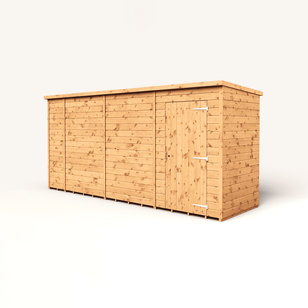 Empire 14x4 Modular Pent Garden Shed - Empire Sheds