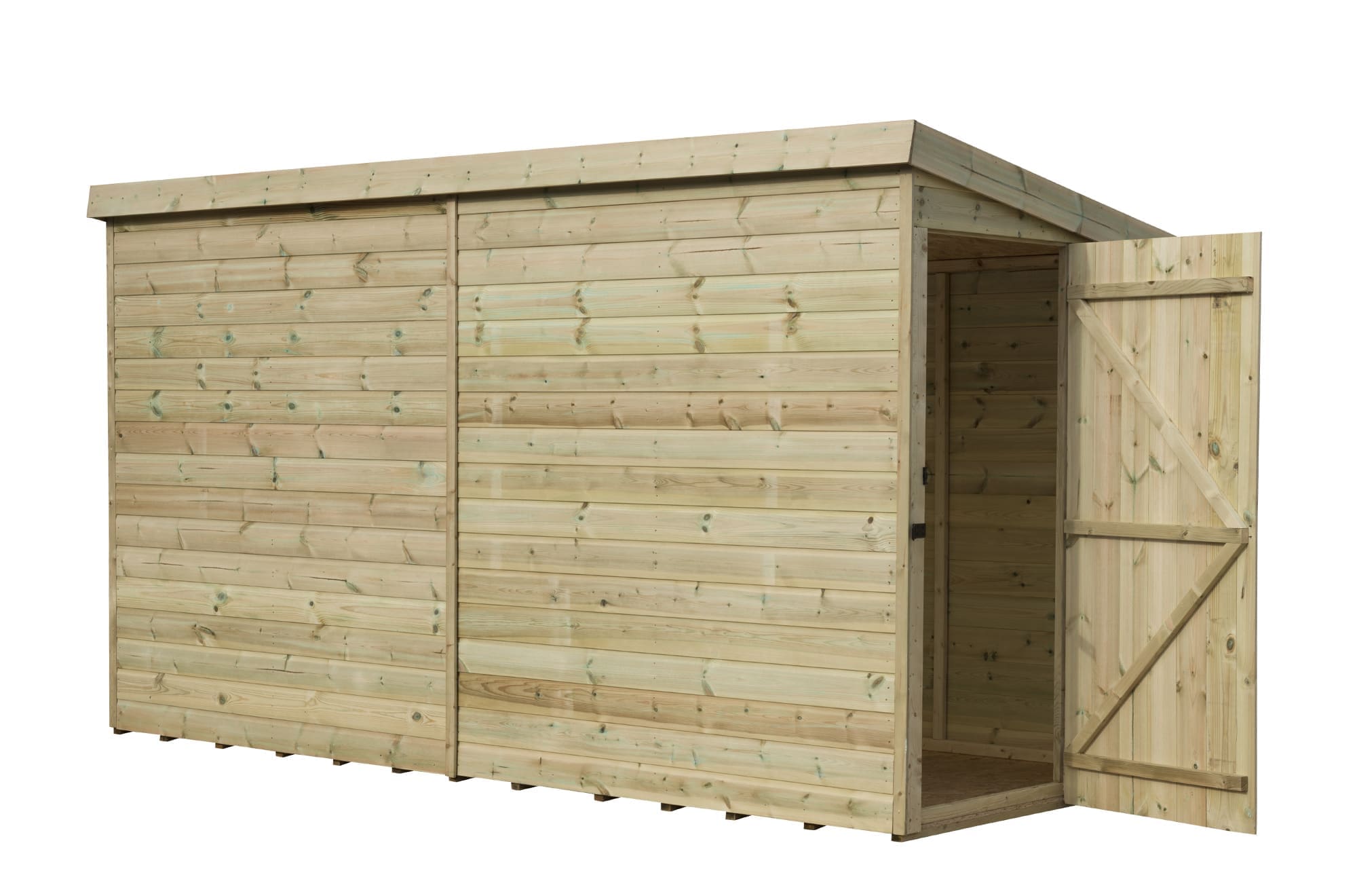 Empire 2000 10x4 Pent Garden Shed with a Single Door on Right Side ...