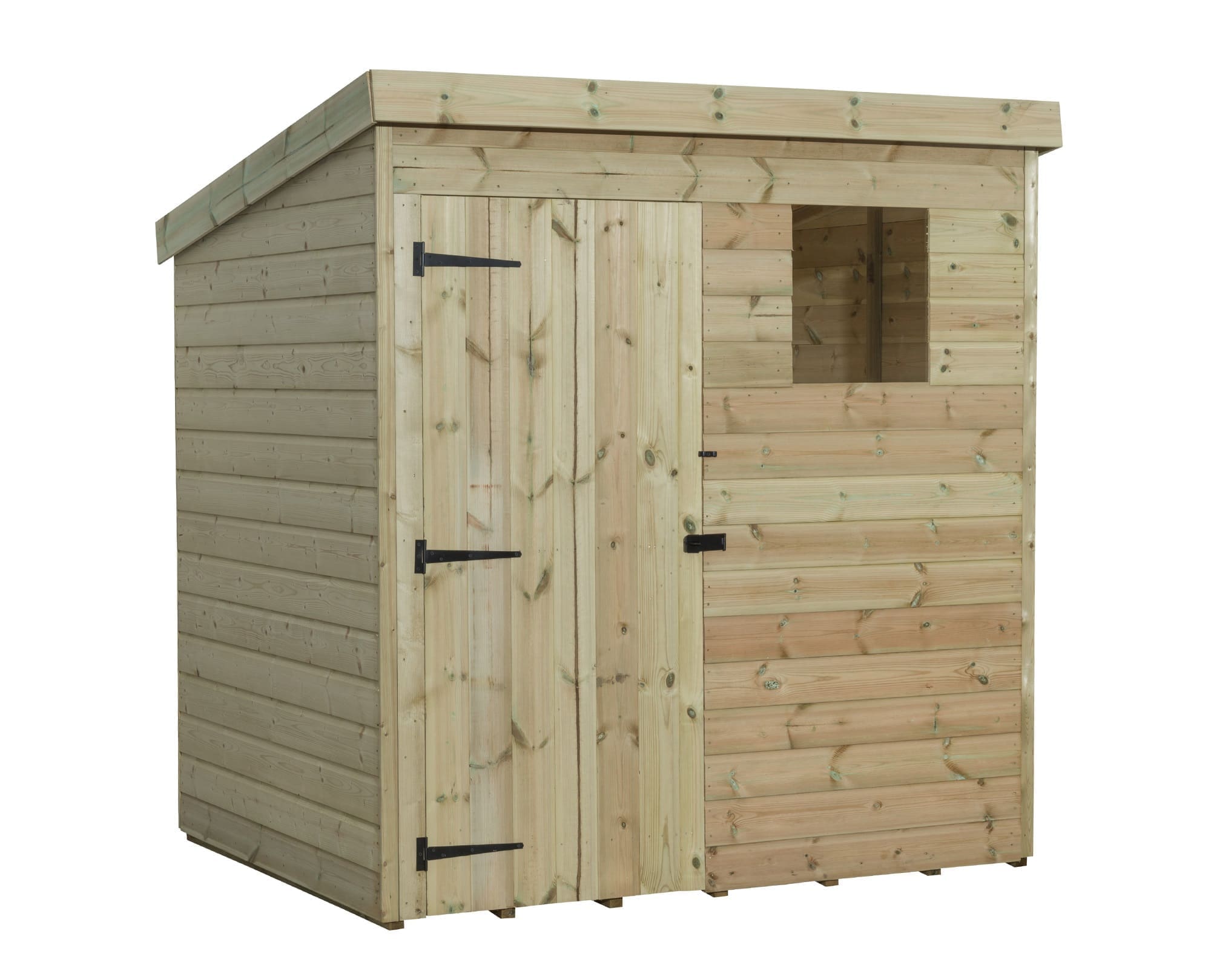 Empire 1500 5x3 Pent Garden Shed with Left Side Single Door & 1 Window ...