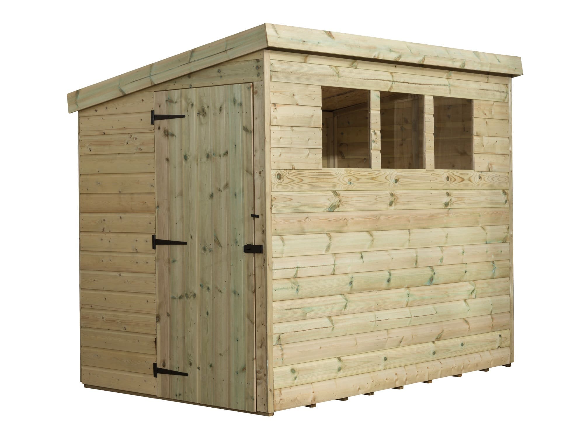 Empire 2500 6x4 Pent Garden Shed with a Single Door on Left Side Panel ...